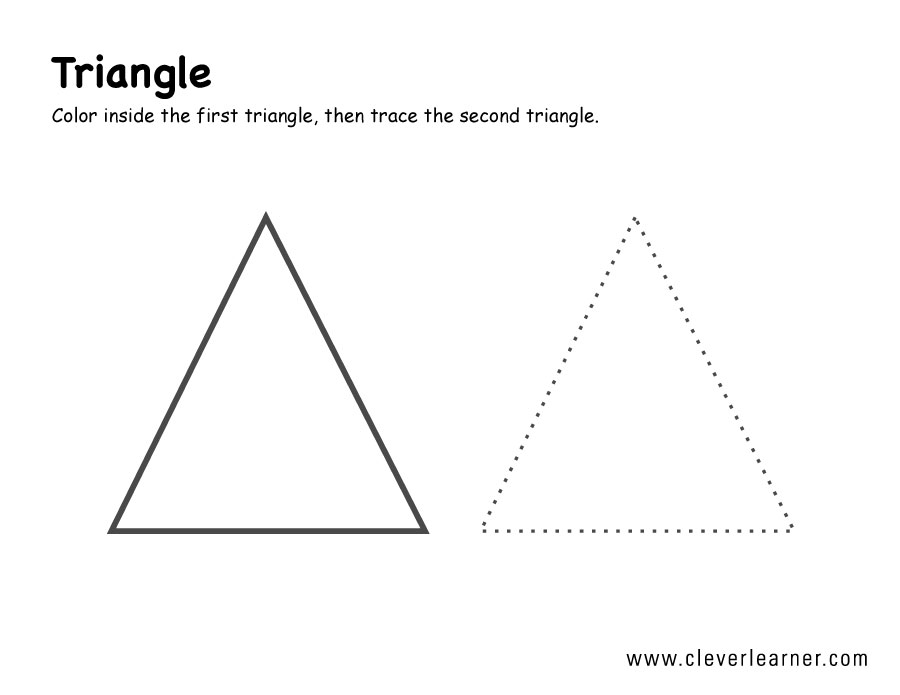 Free Triangle Shape Activity Worksheets For School Children